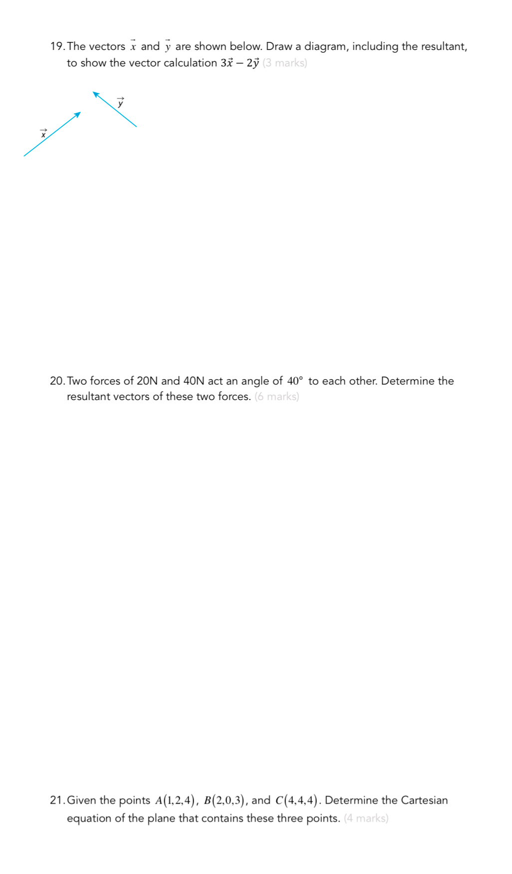 Solved The vectors vec(x) ﻿and vec(y) ﻿are shown below. Draw | Chegg.com