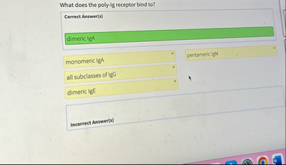 What does the poly-lg receptor bind to?Correct | Chegg.com