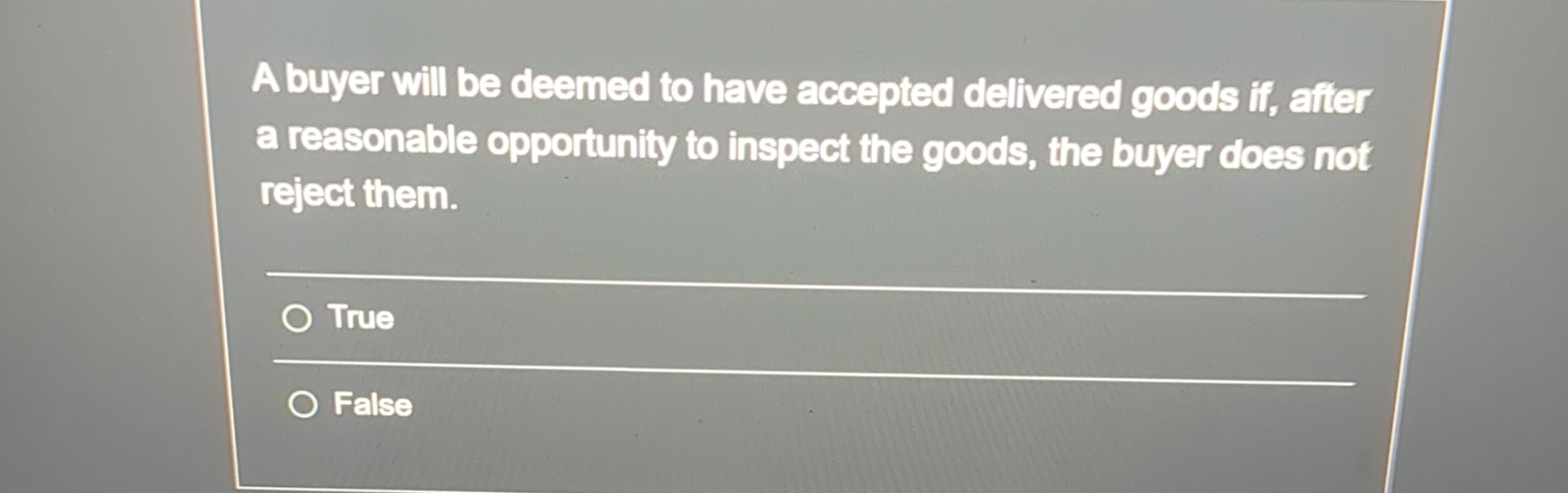 Solved A buyer will be deemed to have accepted delivered | Chegg.com