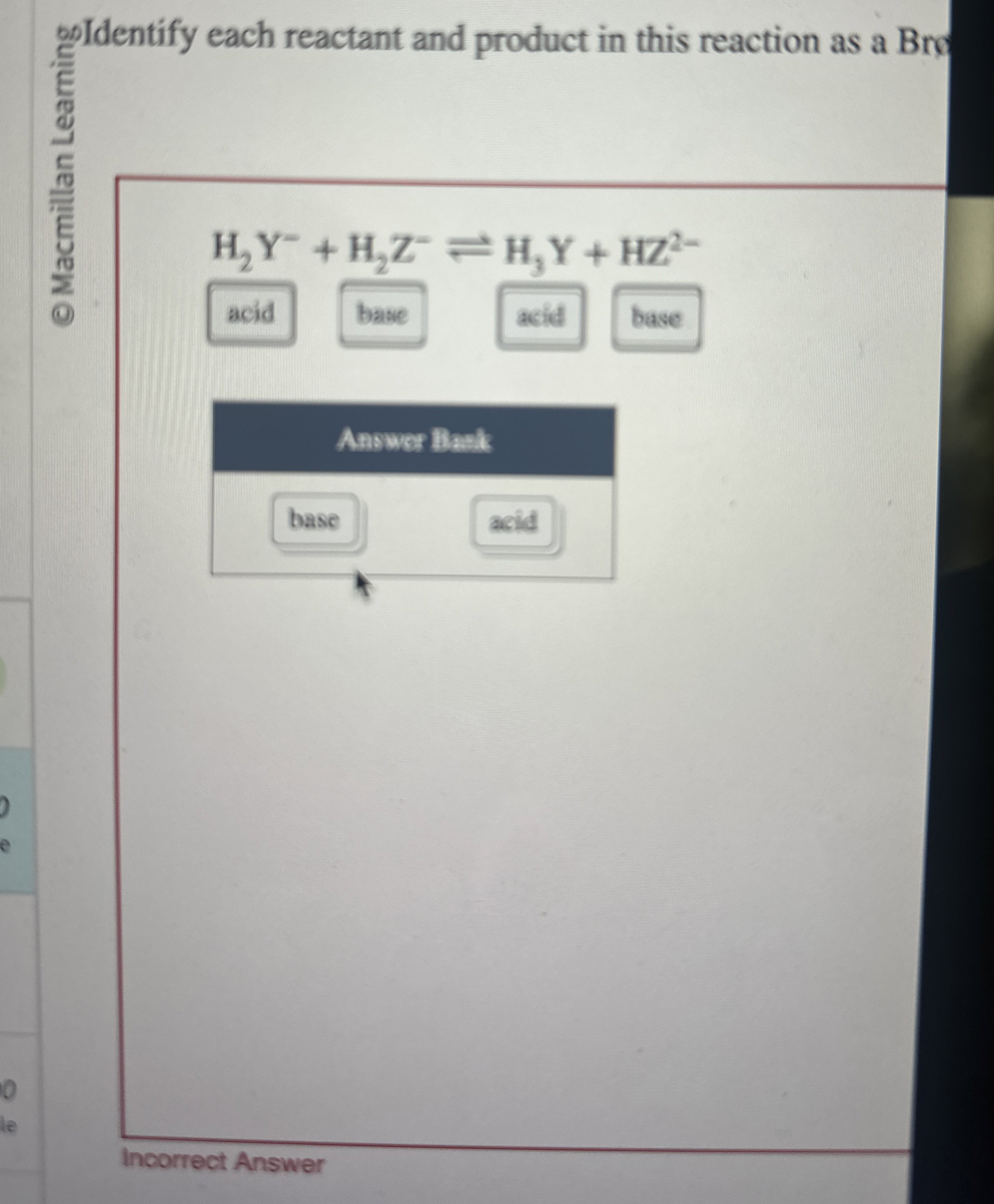 Solved ofIdentify each reactant and product in this reaction | Chegg.com