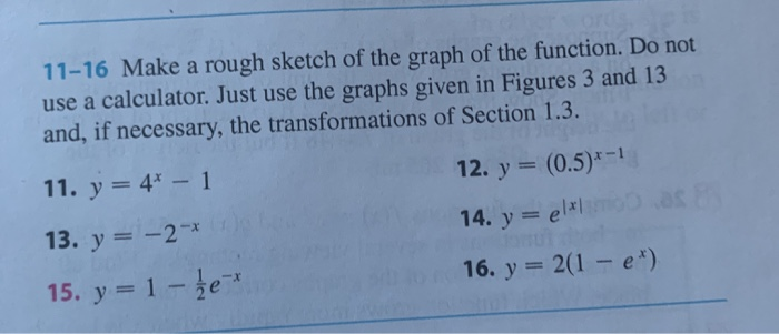 Solved 11-16 Make a rough sketch of the graph of the | Chegg.com