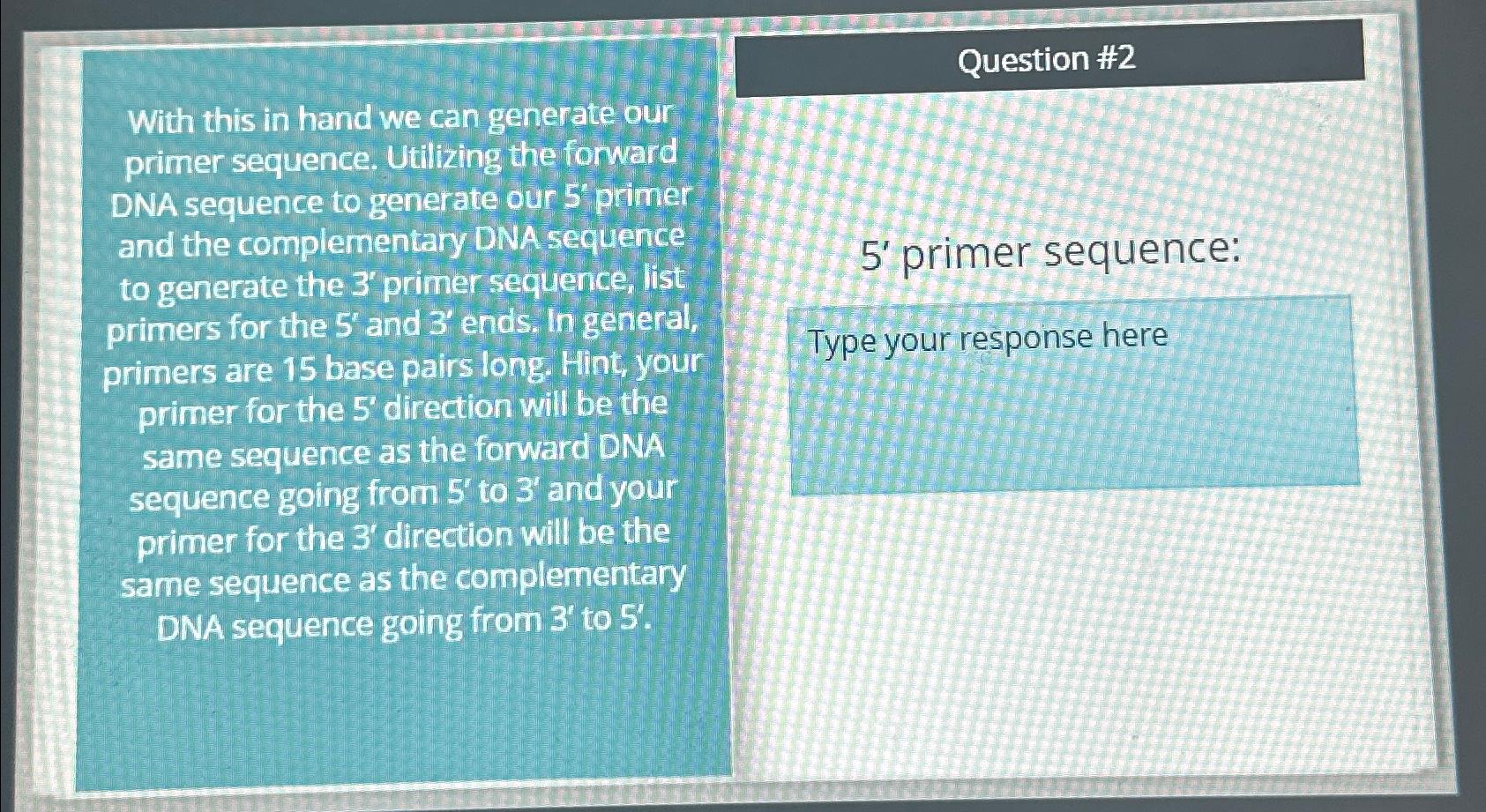 Solved Question #2With this in hand we can generate our | Chegg.com