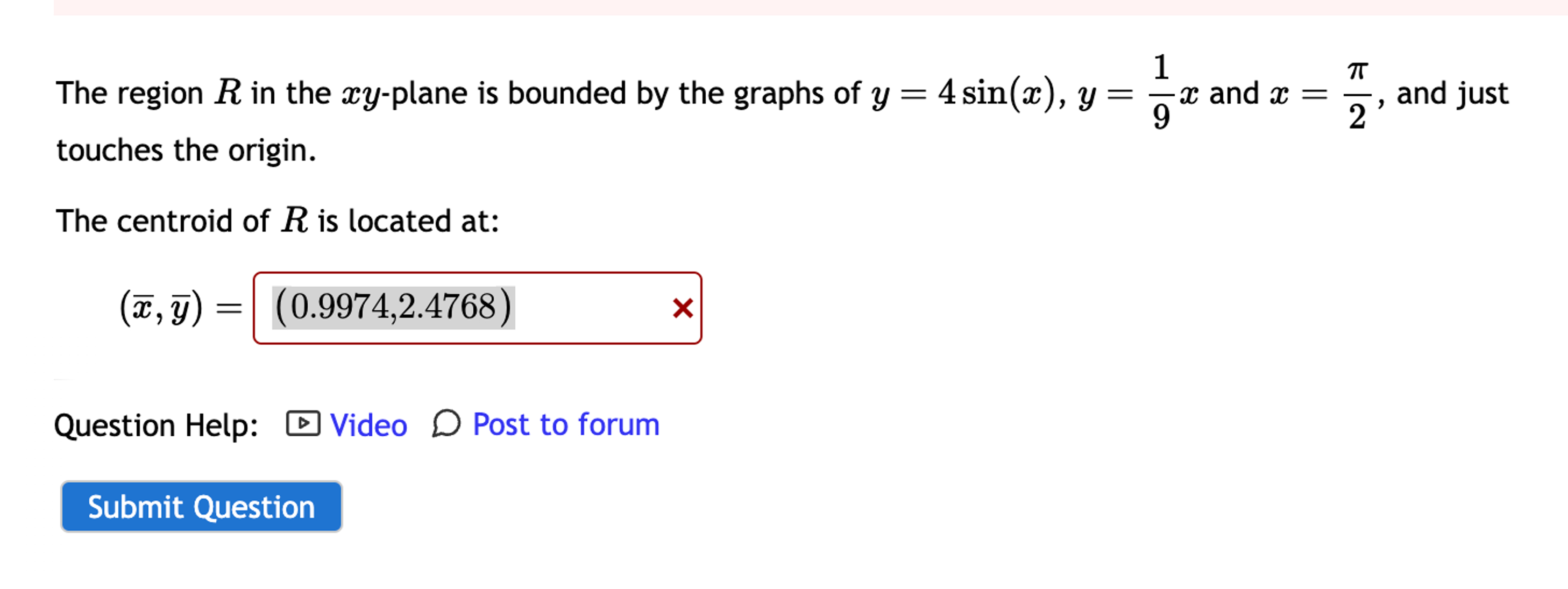 Solved The region R in the xy-plane is bounded by the graphs | Chegg.com