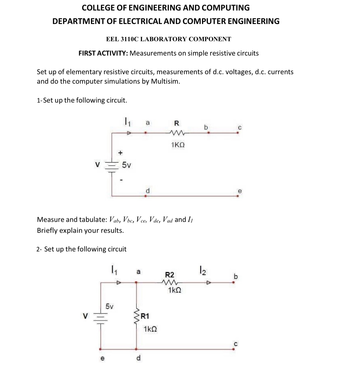 COLLEGE OF ENGINEERING AND COMPUTINGDEPARTMENT OF | Chegg.com