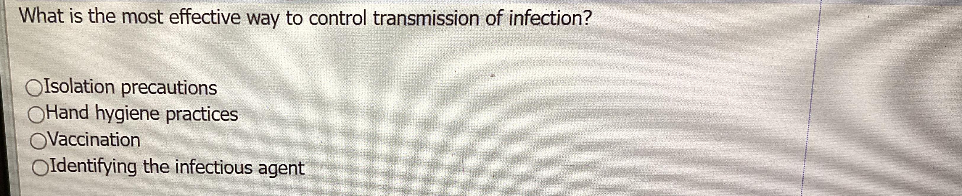 Solved What is the most effective way to control | Chegg.com