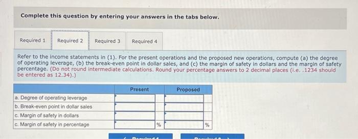Solved Problem 6-29 (Algo) Changes in Cost Structure; | Chegg.com
