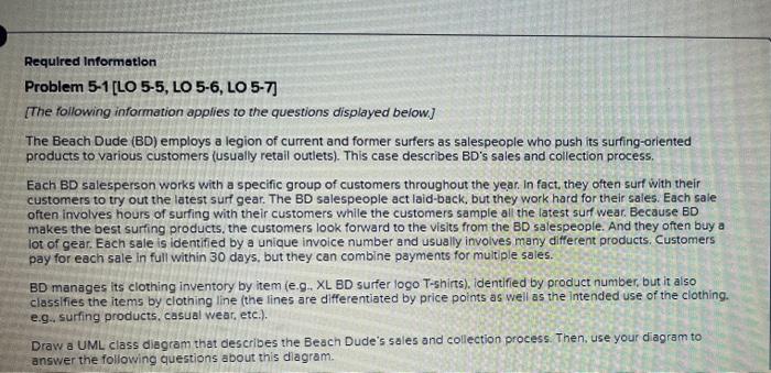 Solved Required Information Problem 5-1 [LO 5-5, LO 5-6, LO | Chegg.com Solved Required Information Problem 5-1 [LO 5-5, LO 5-6, LO | Chegg.com