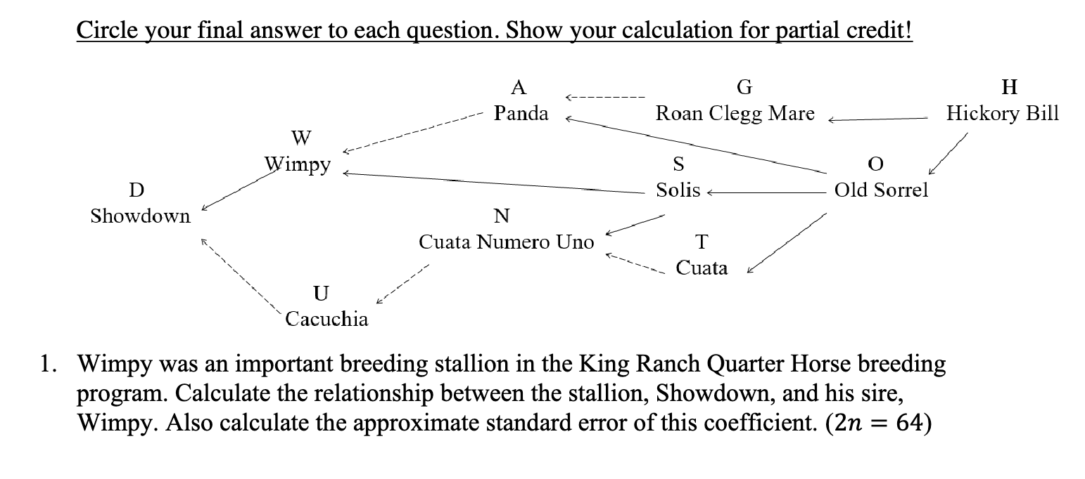 Solved Circle your final answer to each question. Show your | Chegg.com