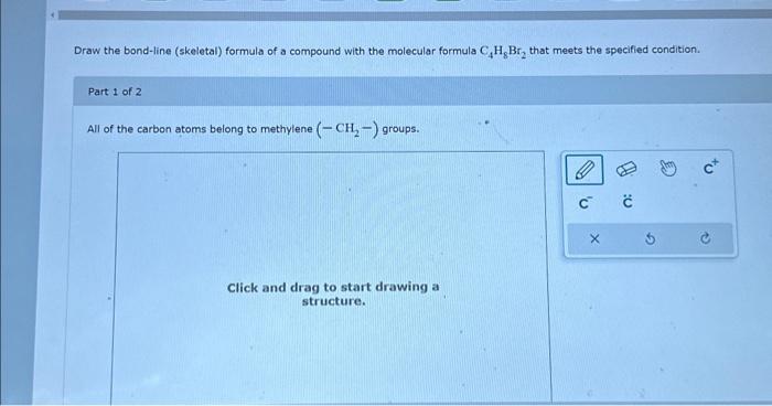 Solved Draw the bond-line (skeletal) formula of a compound | Chegg.com