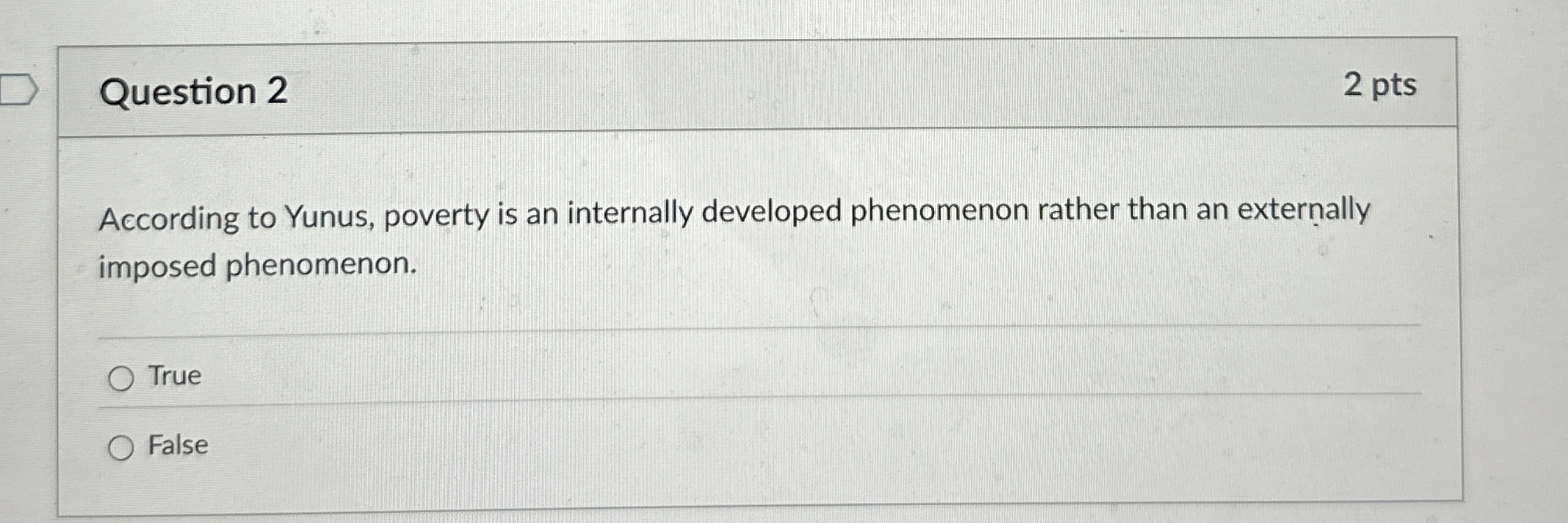 Solved Question 22 ﻿ptsAccording to Yunus, poverty is an | Chegg.com