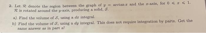 Solved 2. Let R denote the region between the graph of | Chegg.com