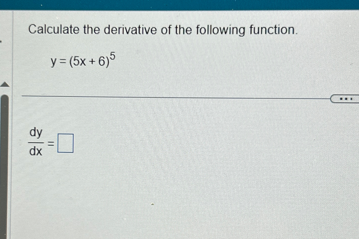 Solved Calculate the derivative of the following | Chegg.com