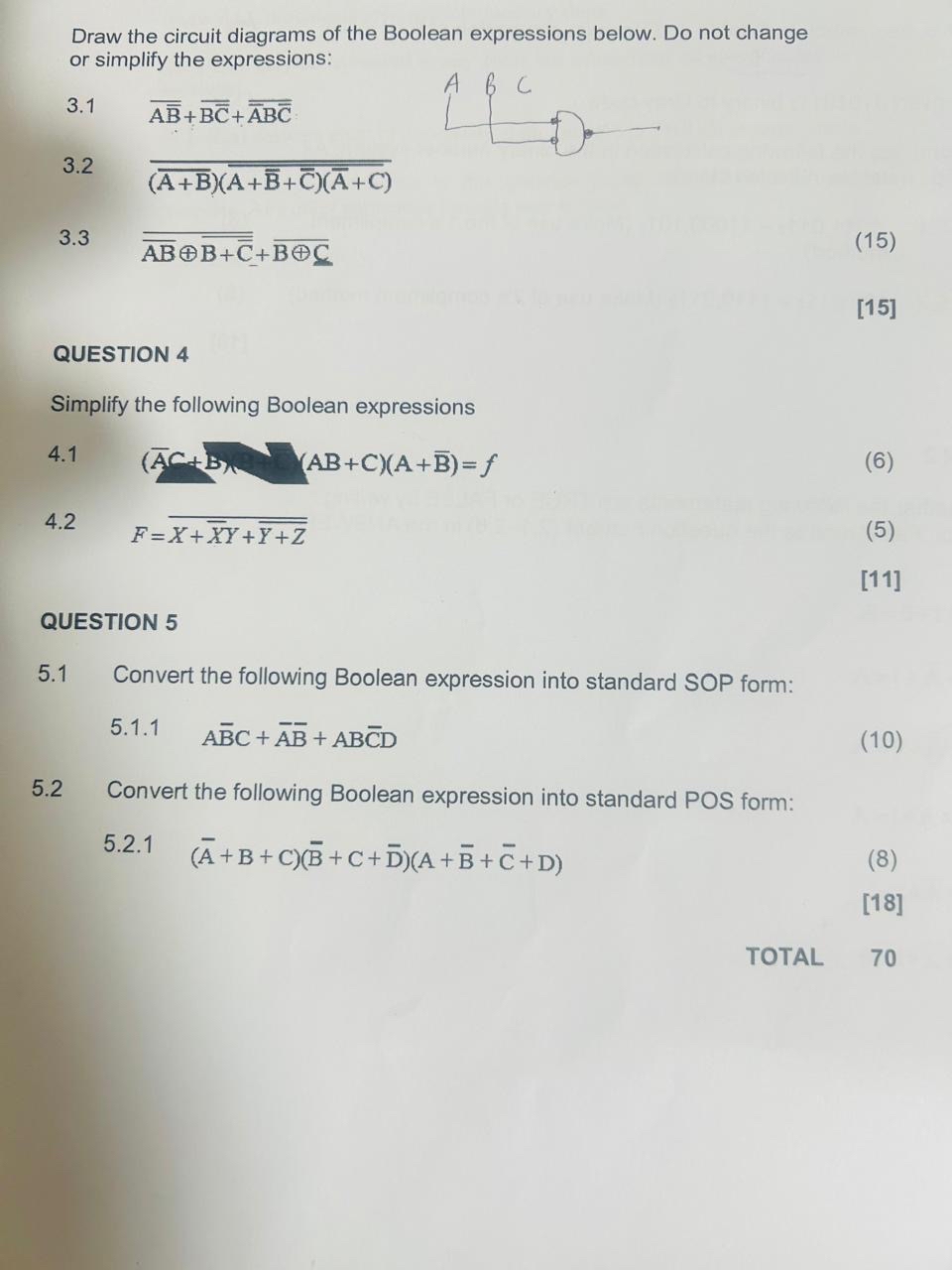 Solved Draw the circuit diagrams of the Boolean expressions | Chegg.com