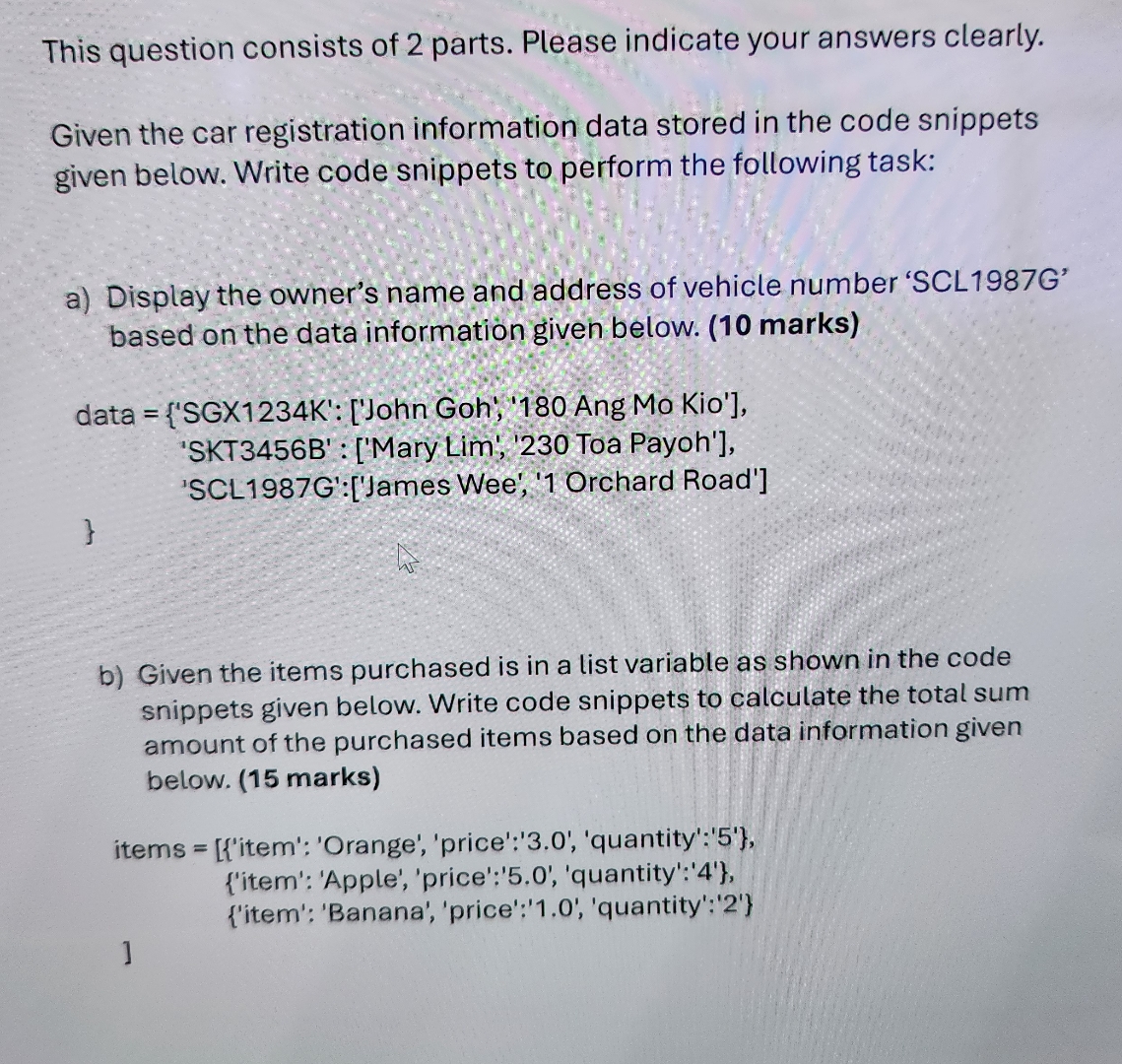 Solved This question consists of 2 ﻿parts. Please indicate | Chegg.com