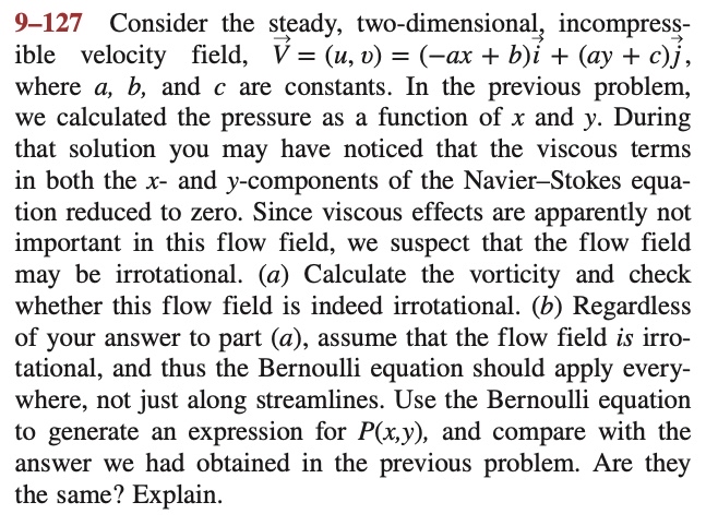 Solved 9-127 ﻿Consider the steady, two-dimensional, | Chegg.com