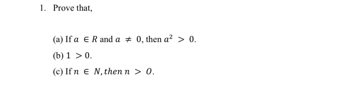 Solved Prove that,(a) If ainR and a≠0, then | Chegg.com Solved Prove that,(a) If ainR and a≠0, then | Chegg.com