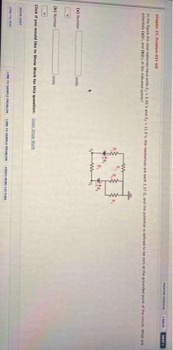 Solved PRINTER VERSION BACK NET Chapter 27 Problem 031 GO In | Chegg.com
