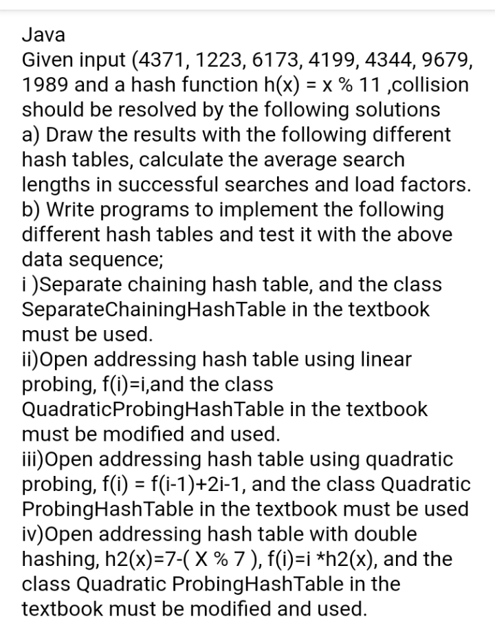 Solved Given input (4371,1223,6173,4199,4344,9679, 1989 and | Chegg.com
