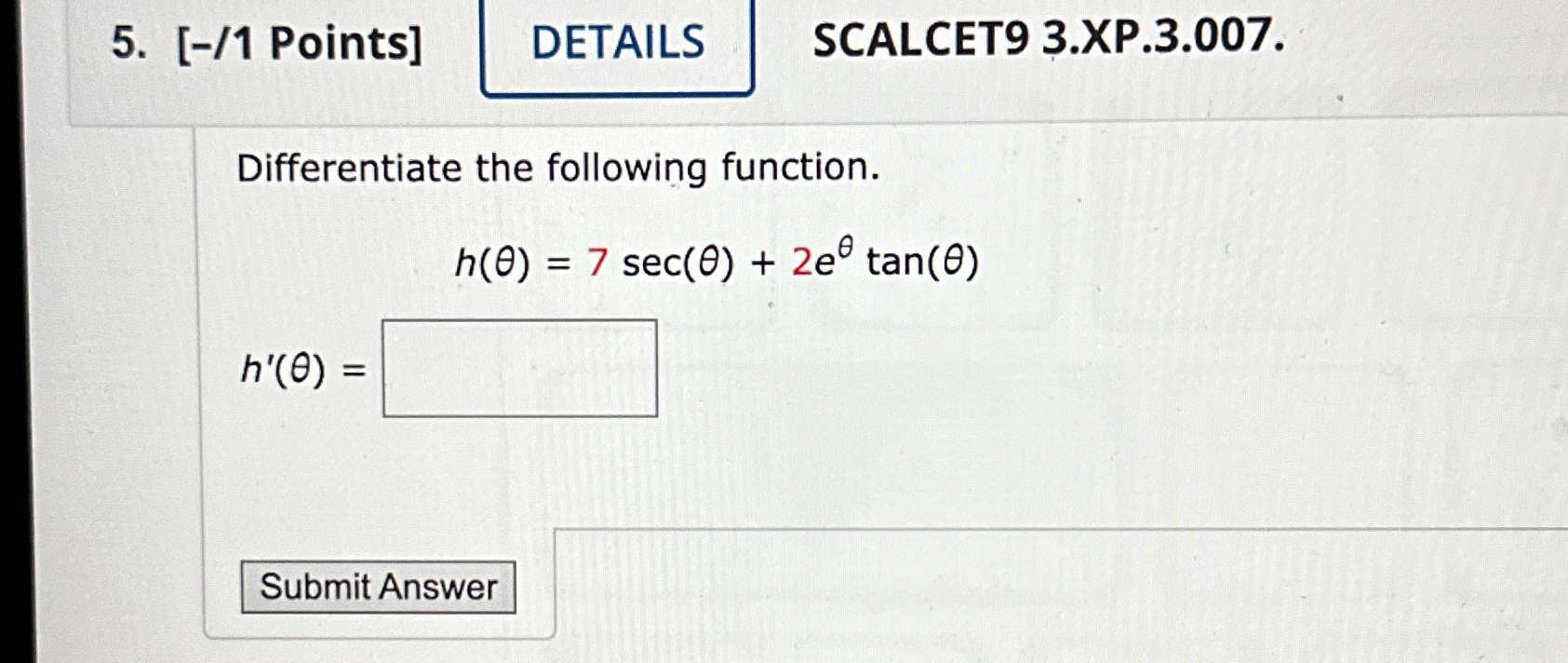 Solved Differentiate the following | Chegg.com