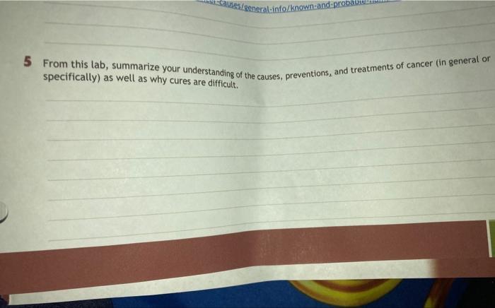 Solved 5 From this lab, summarize your understanding of the | Chegg.com