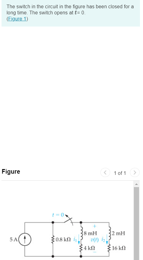 Solved The switch in the circuit in the figure has been | Chegg.com