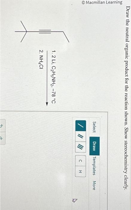 Solved Draw the neutral organic product for the reaction | Chegg.com
