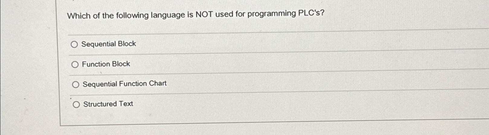 Solved Which of the following language is NOT used for | Chegg.com