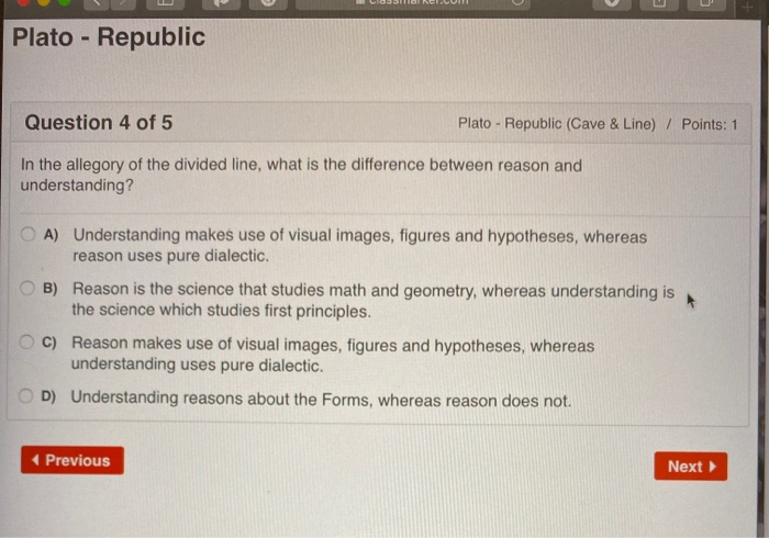 Solved Plato - Republic Question 4 of 5 Plato - Republic | Chegg.com