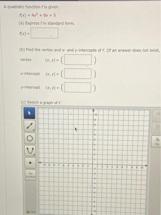 Solved A quadratic function fis given. f(x) = 4x2 + 8x + 5 | Chegg.com