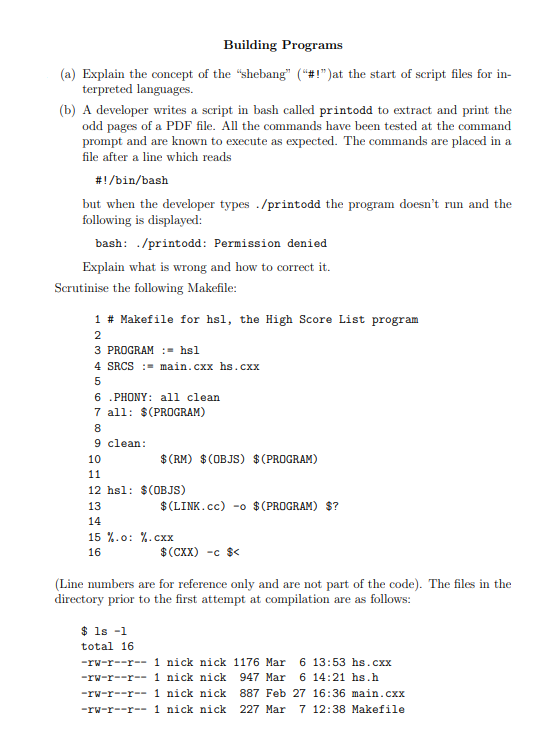 Solved Building Programs(a) ﻿Explain the concept of the | Chegg.com