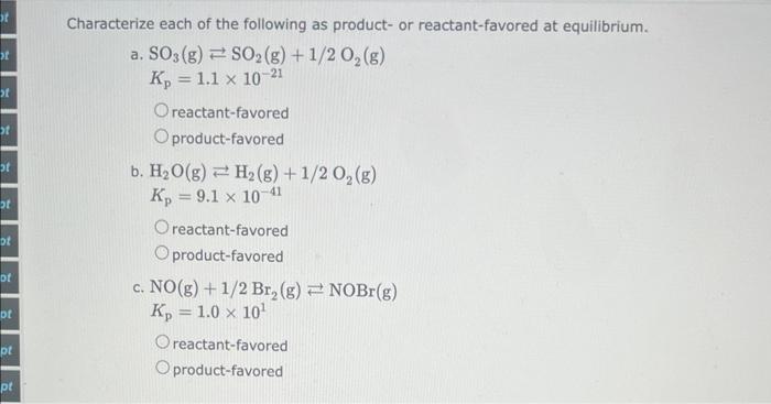 Solved Characterize each of the following as product- or | Chegg.com