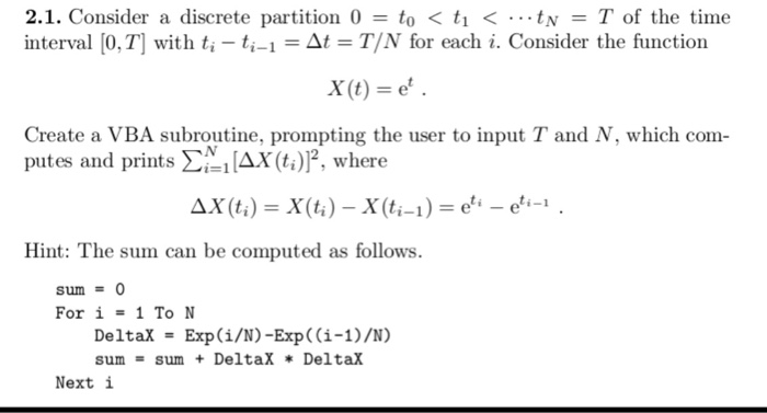 Solved 2.1. Consider a discrete partition () = to | Chegg.com