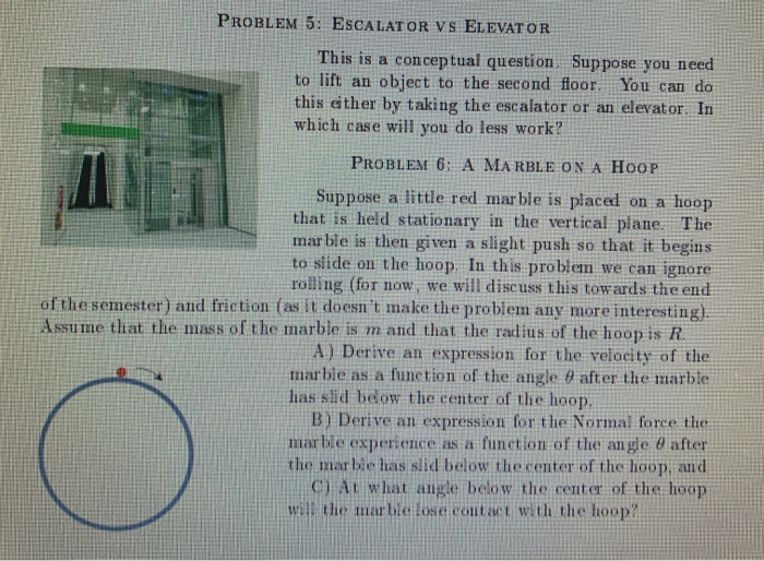 Solved PROBLEM 5: ESCALATOR VS ELEVATOR This is a conceptual | Chegg.com