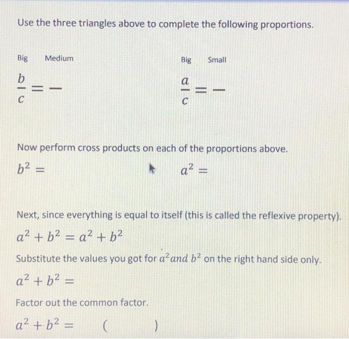 Solved Proving the Pythagorean Theorem In the "Proving | Chegg.com