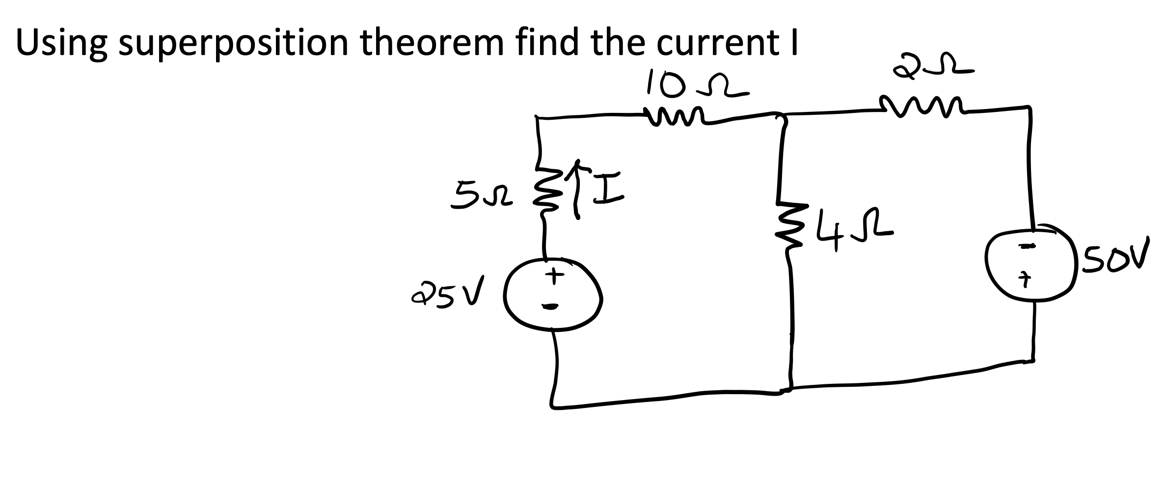 Using Superposition Theorem Find The Current I
