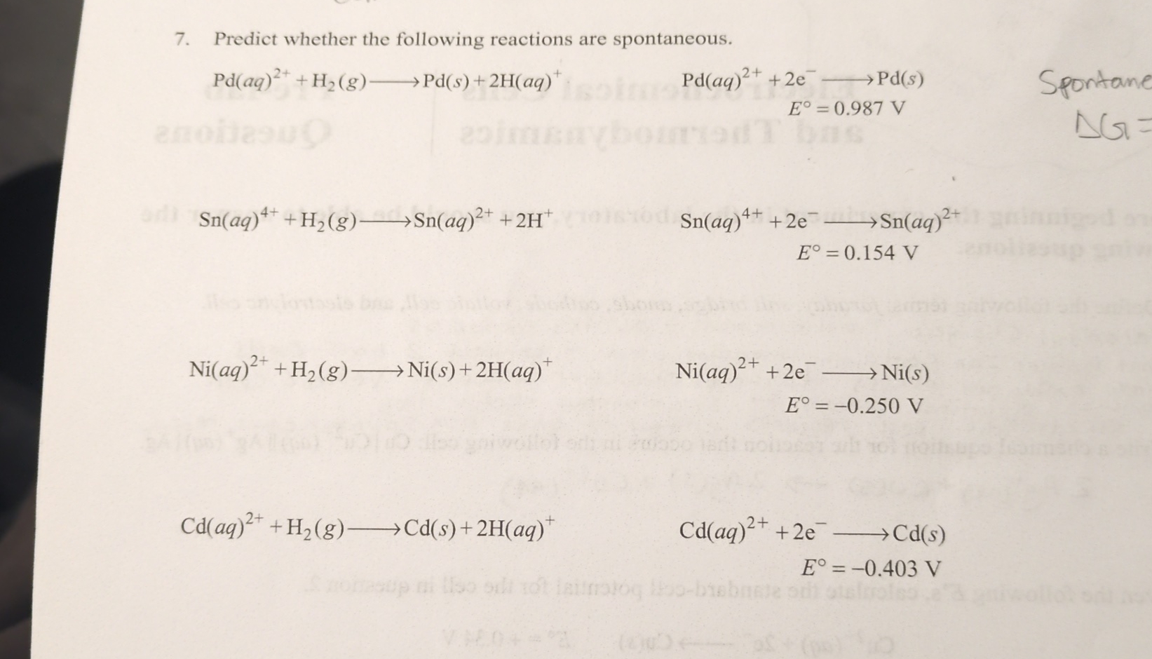 High Quality SOLUTION Predict whether the following reactions are | Chegg.com