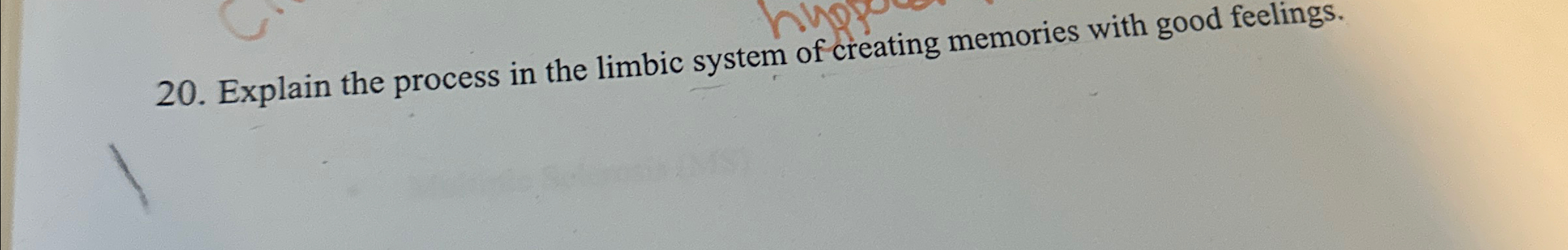 Solved Explain the process in the limbic system of creating | Chegg.com