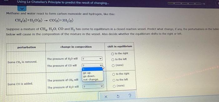 Solved Using Le Chatelier's Principle to predict the result | Chegg.com