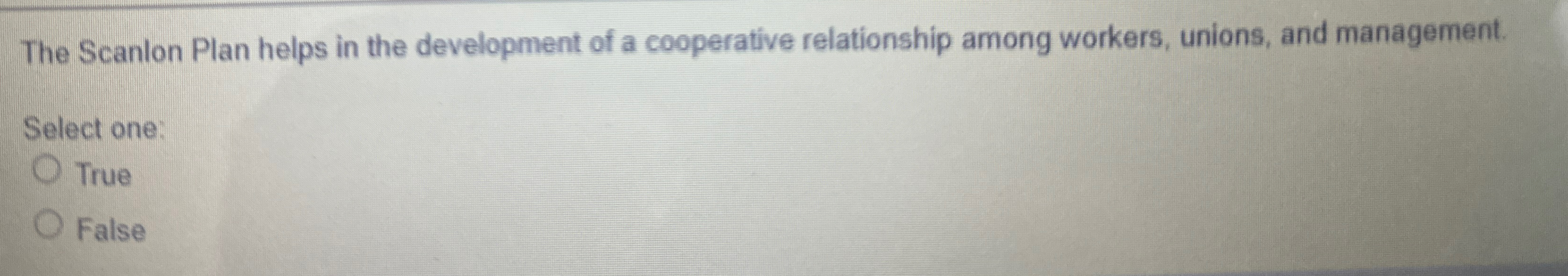 High Quality SOLUTION The Scanlon Plan helps in the development of a ...