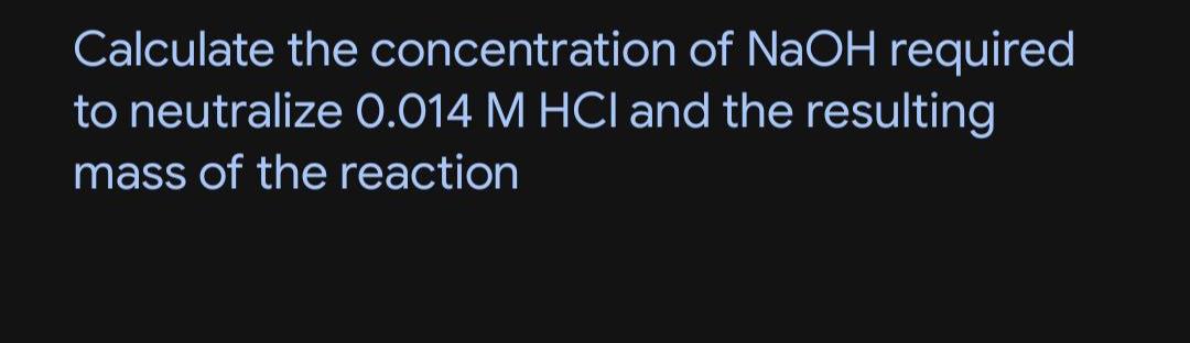 Solved Calculate the concentration of NaOH required to | Chegg.com