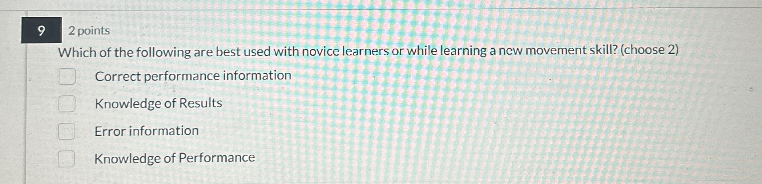 Solved 92 ﻿pointsWhich of the following are best used with | Chegg.com