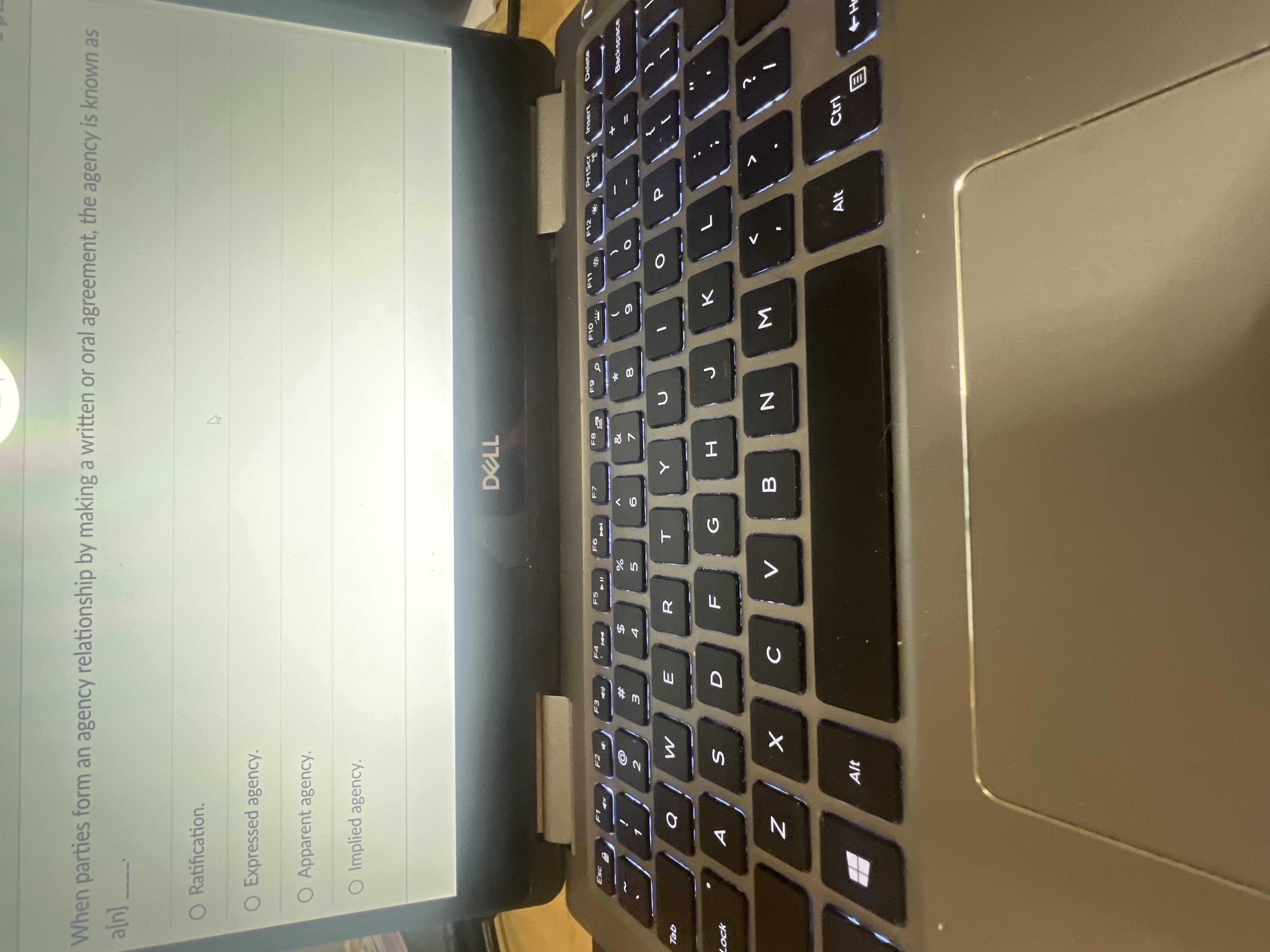 Solved When parties form an agency relationship by making a | Chegg.com