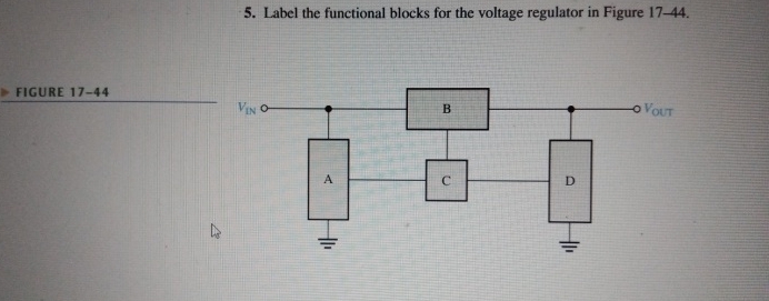 Solved Label the functional blocks for the voltage regulator | Chegg.com
