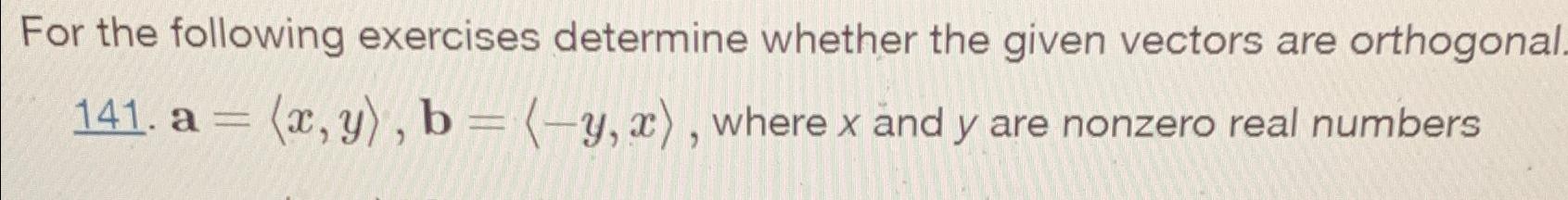 Solved For the following exercises determine whether the | Chegg.com
