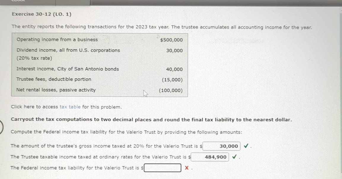 Solved Exercise 30-12 (LO. 1)The entity reports the | Chegg.com