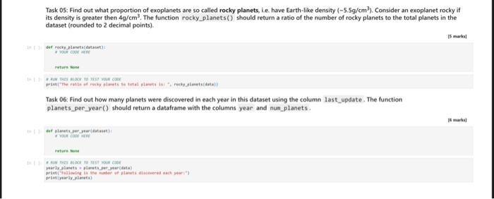 Solved please help me The dataset (exoplanets.csv) provided | Chegg.com