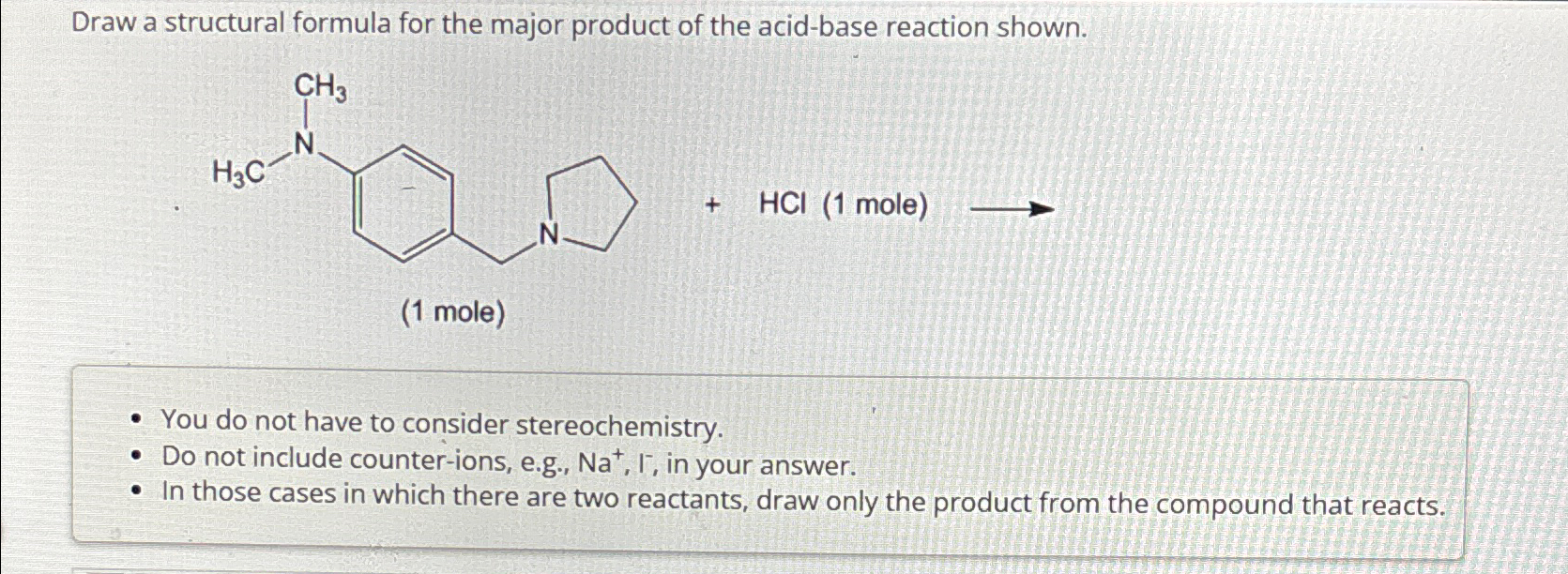 Solved Draw a structural formula for the major product of | Chegg.com