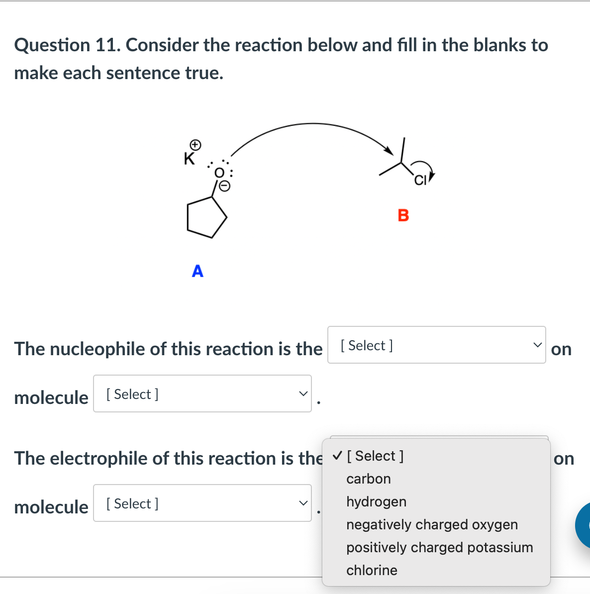 Consider the reaction below and fill in the blanks to | Chegg.com