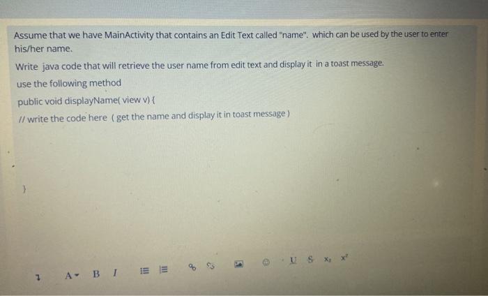 Solved Assume that we have MainActivity that contains an | Chegg.com