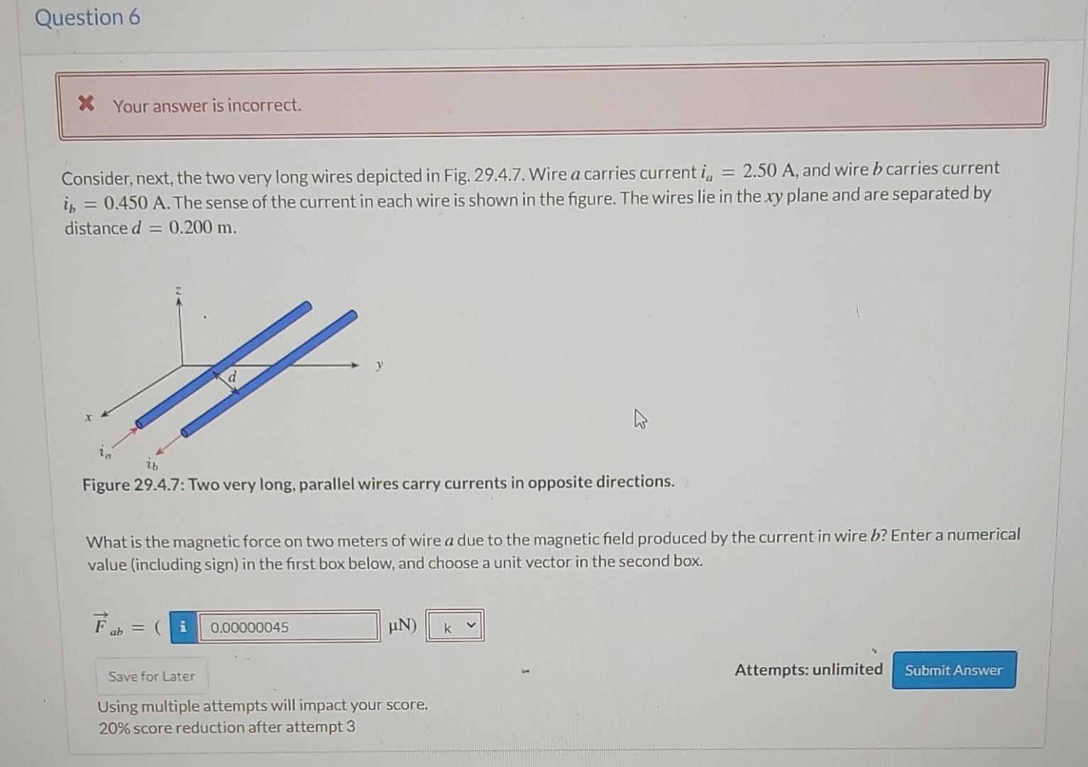 Solved Consider two, long parallel wires (labeled a and b ) | Chegg.com
